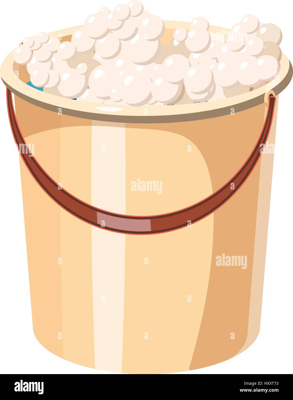 Bucket with foamy water icon, cartoon style Stock Vector Image & Art ...
