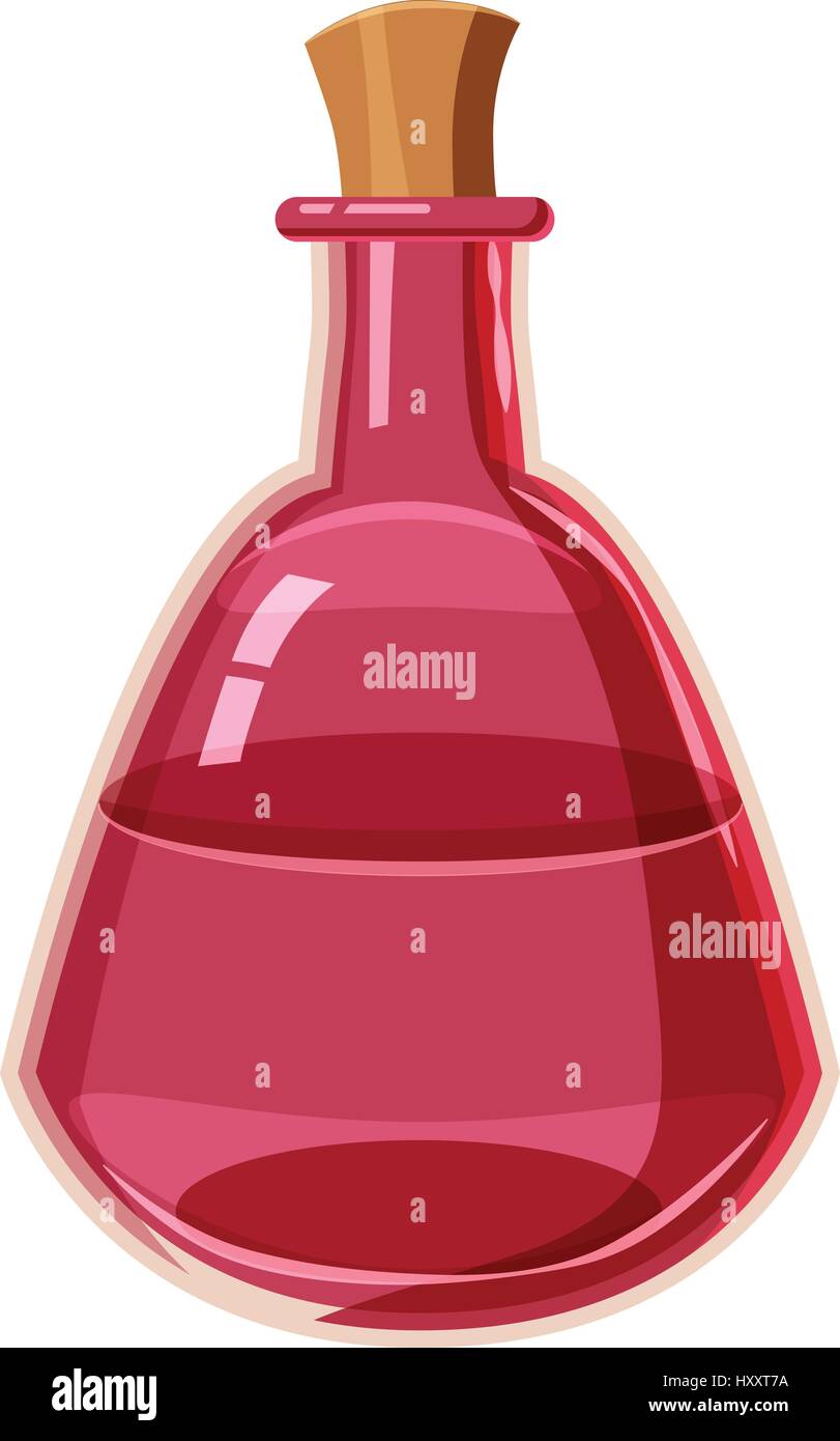 Pink poison bottle icon, cartoon style Stock Vector Image & Art - Alamy