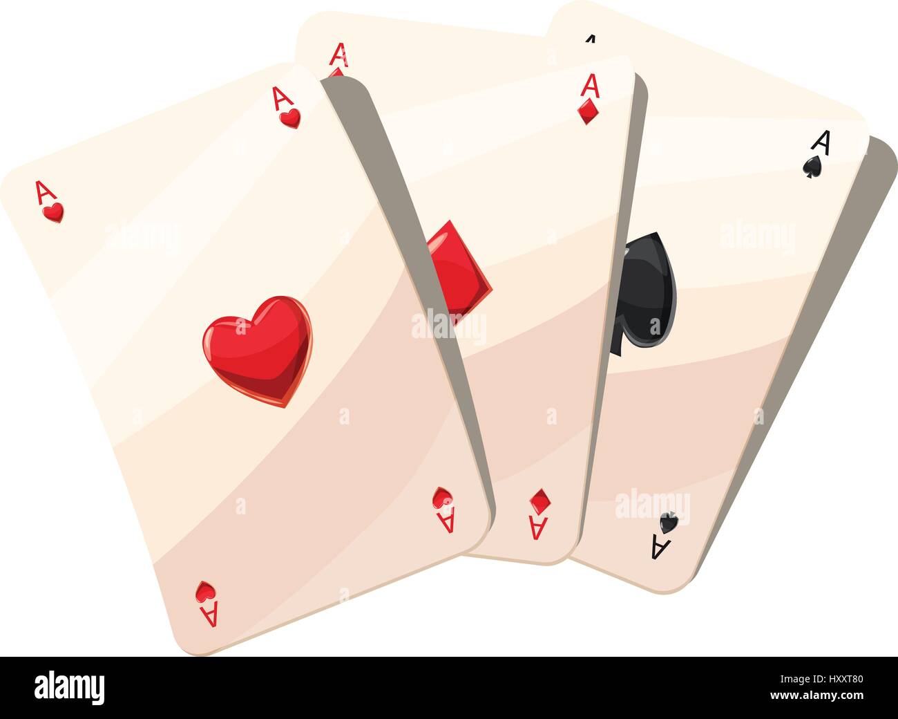 Three aces playing cards icon, cartoon style Stock Vector Image & Art ...