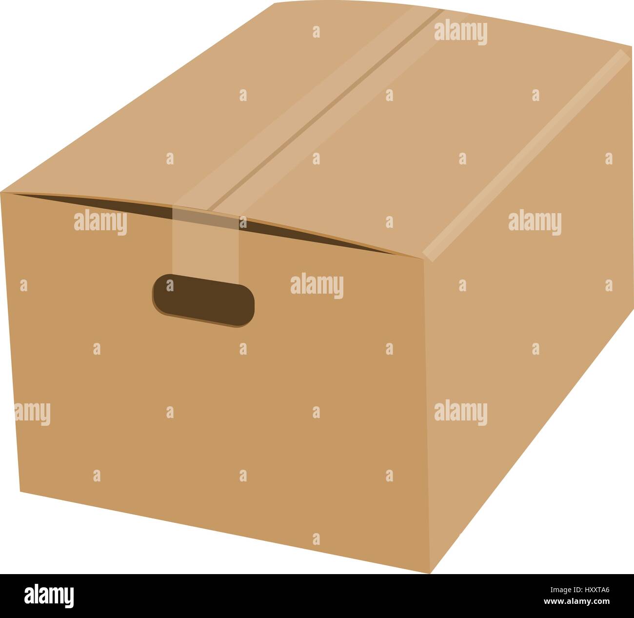Closed cardboard box taped up mockup Stock Vector Image & Art - Alamy