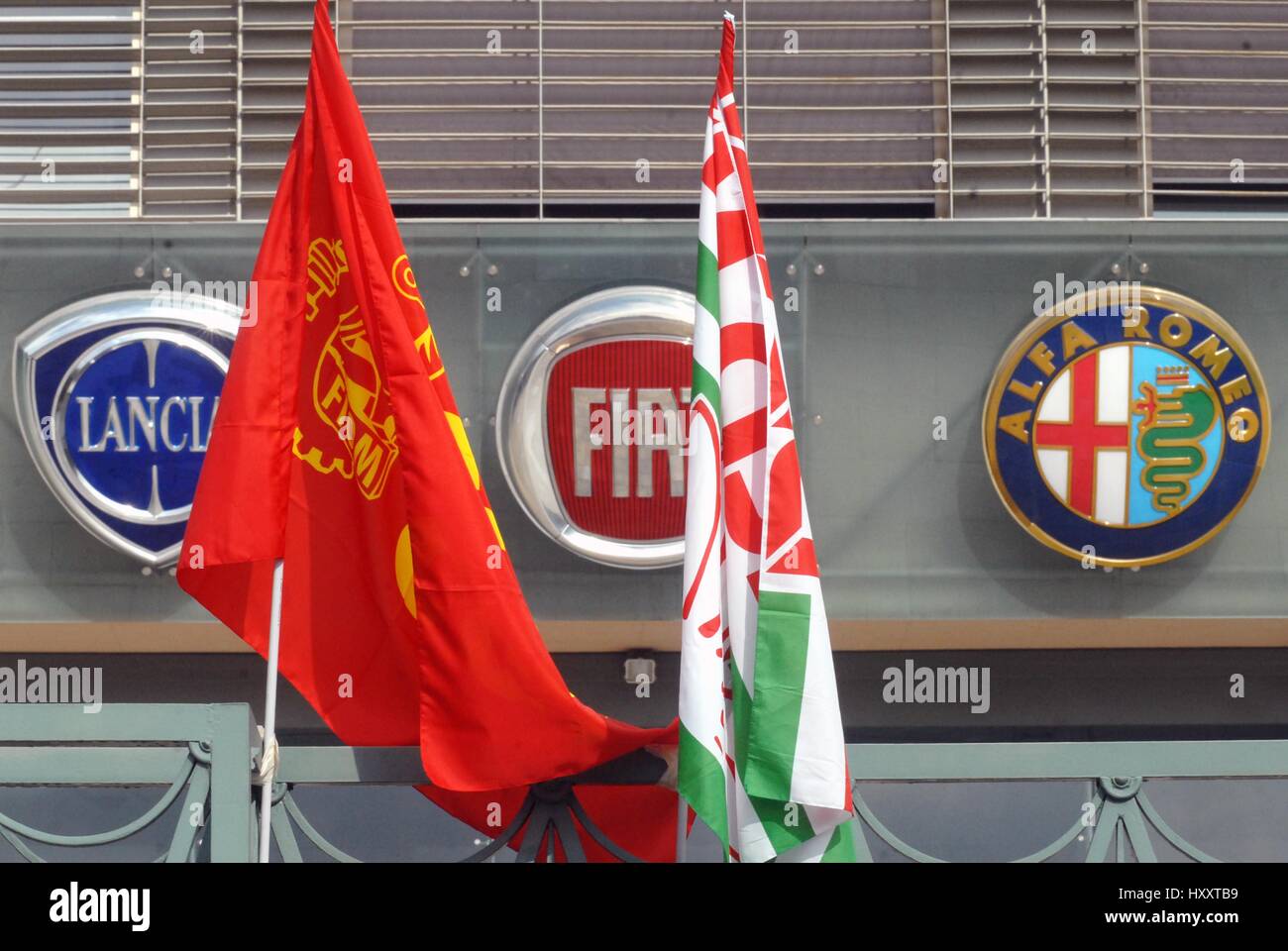 Turin (Italy), front of Mirafiori headquarters of FIAT car factory with ...