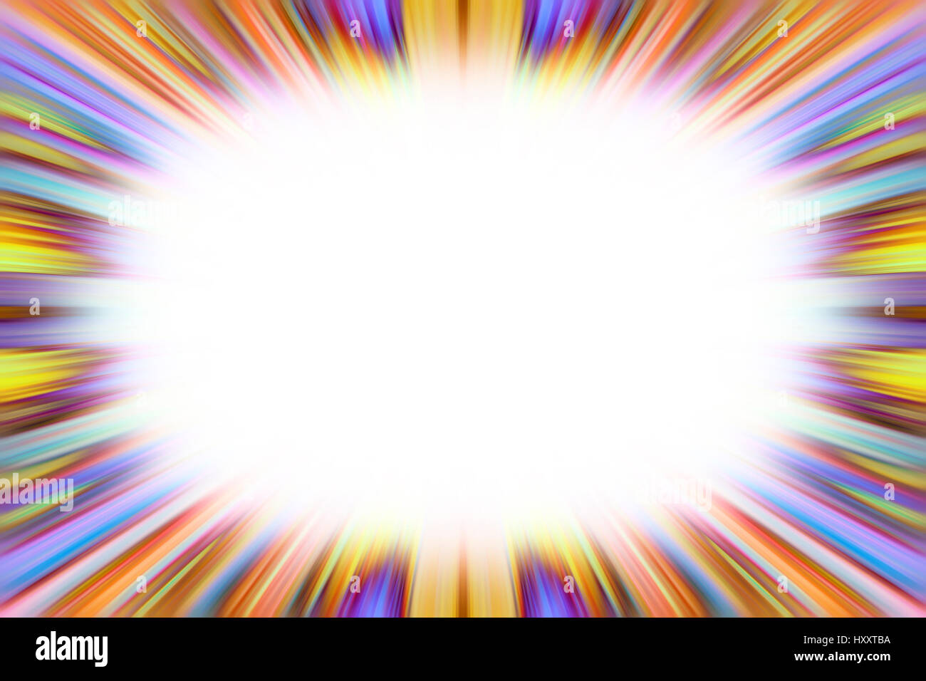 Purple and yellow starburst explosion border with white copyspace ...