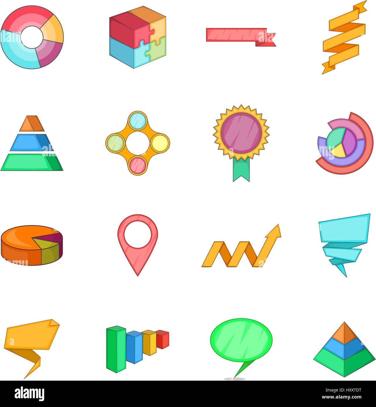 Infographic design icons set, cartoon style Stock Vector Image & Art ...