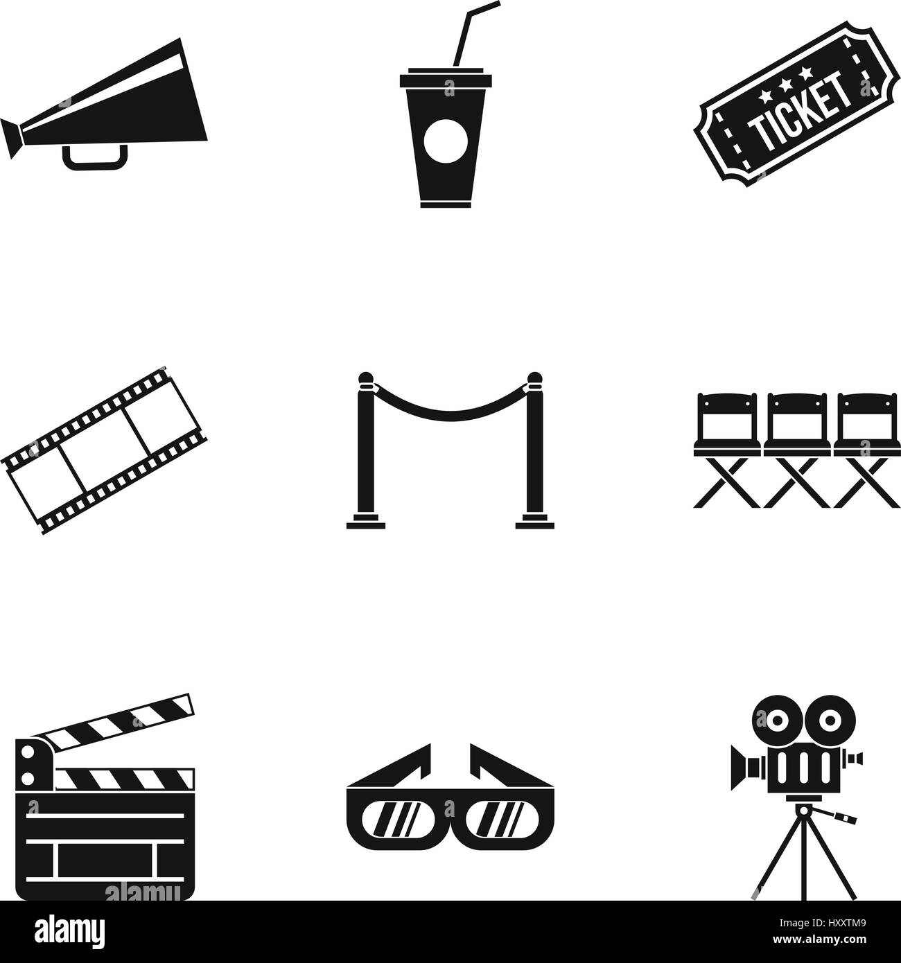 Film icons set, simple style Stock Vector Image & Art - Alamy