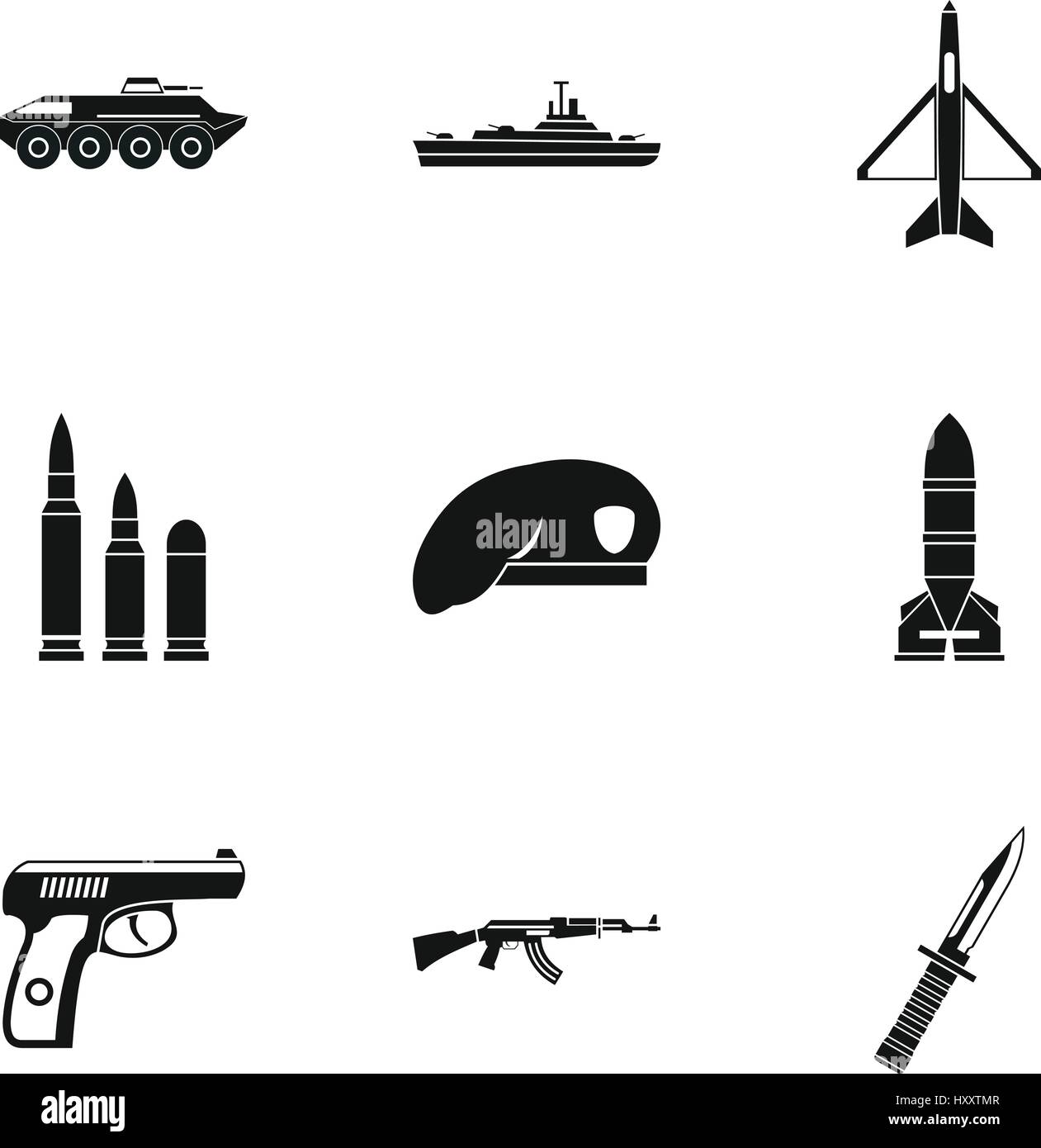 War icons set, simple style Stock Vector Image & Art - Alamy