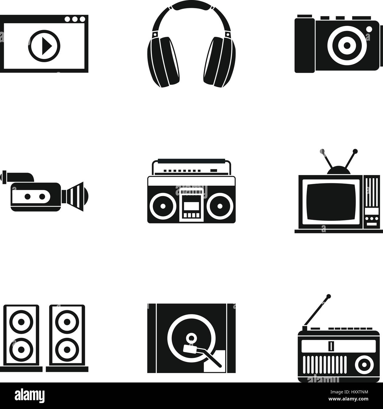 Electronic devices icons set, simple style Stock Vector Image & Art - Alamy
