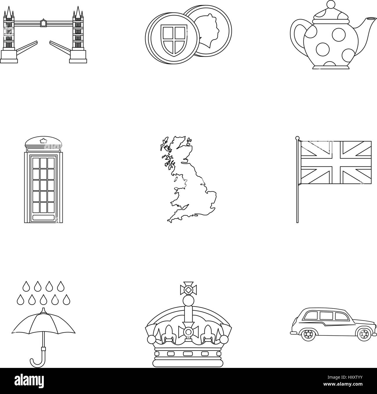 Old united kingdom map Stock Vector Images - Alamy
