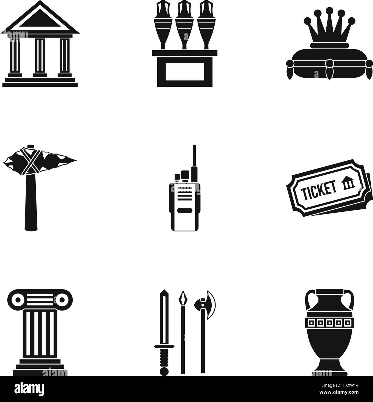 Gallery in museum icons set, simple style Stock Vector Image & Art - Alamy