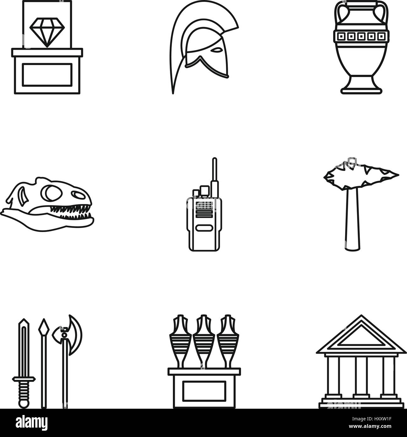 Historical museum icons set, outline style Stock Vector Image & Art - Alamy Historical museum icons set, outline style Stock Vector Image & Art - Alamy