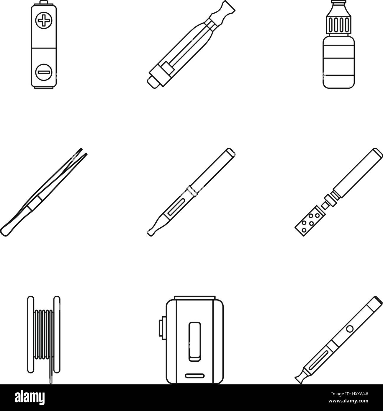 Electronic cigarette part icon hi-res stock photography and images - Alamy