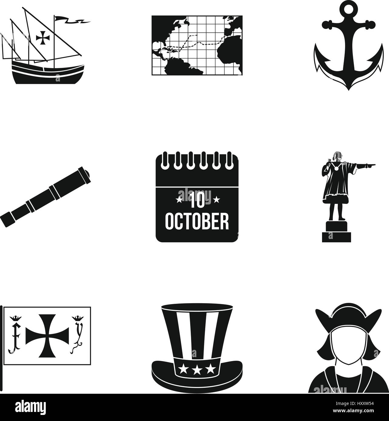 Statue of discovery Stock Vector Images - Alamy