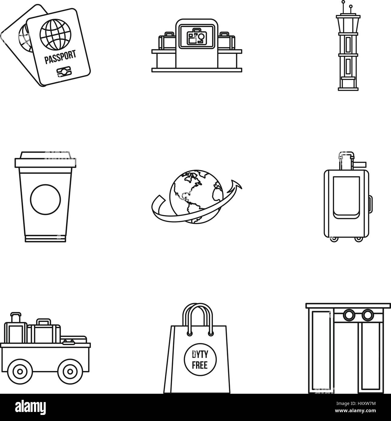Airport icons set, outline style Stock Vector Image & Art - Alamy Airport icons set, outline style Stock Vector Image & Art - Alamy