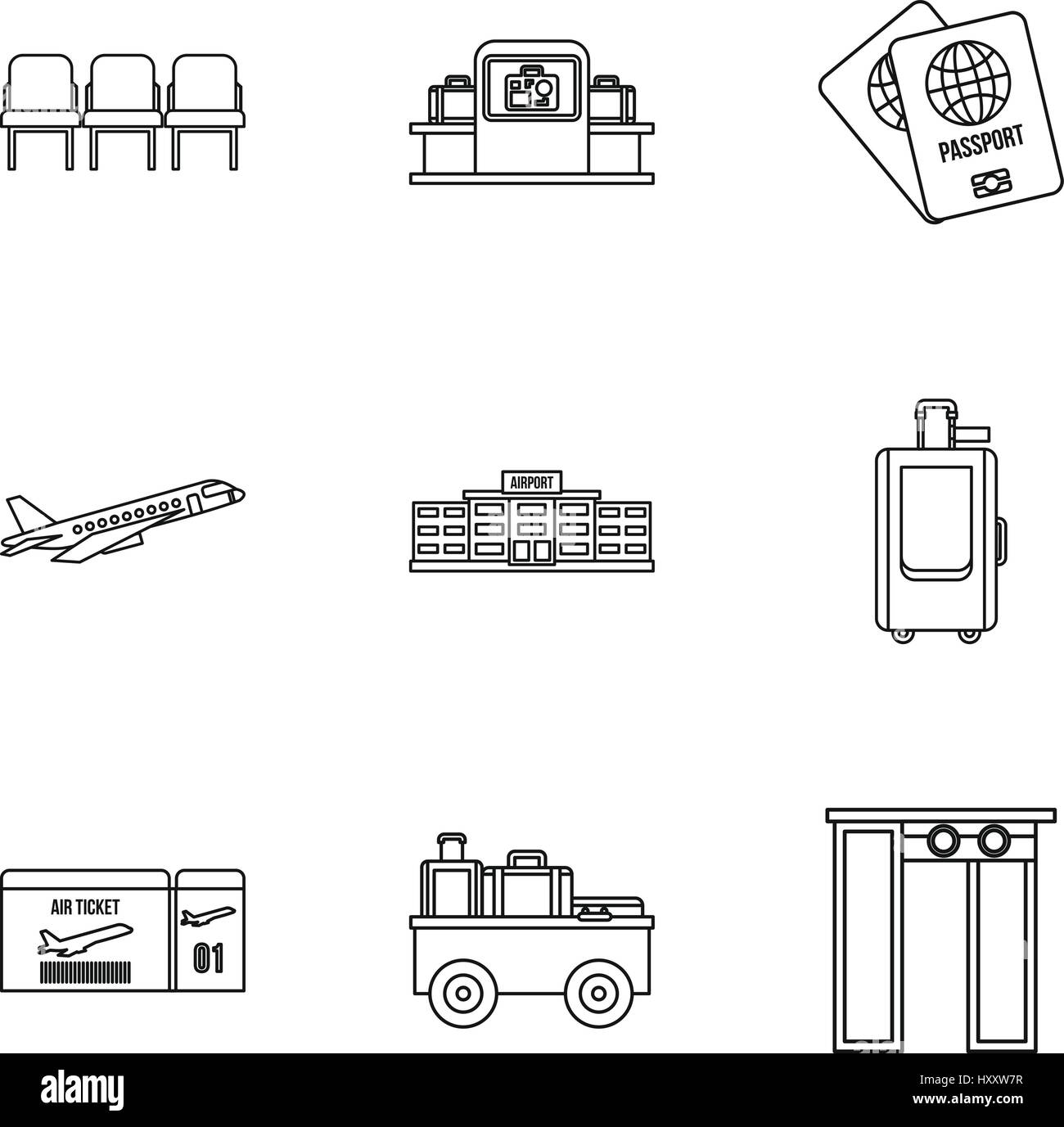 Flight attendant drawing Black and White Stock Photos & Images - Alamy