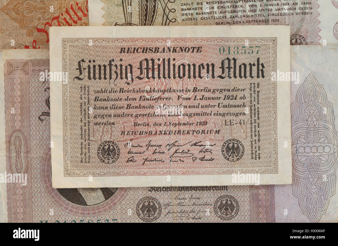 Deutsche Reichsmark Bill , historic Money Stock Photo - Alamy