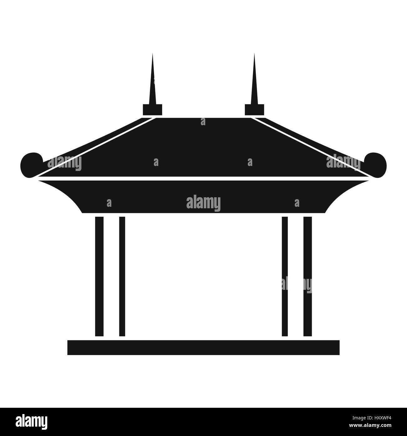 Pagoda icon, simple style Stock Vector Image & Art - Alamy