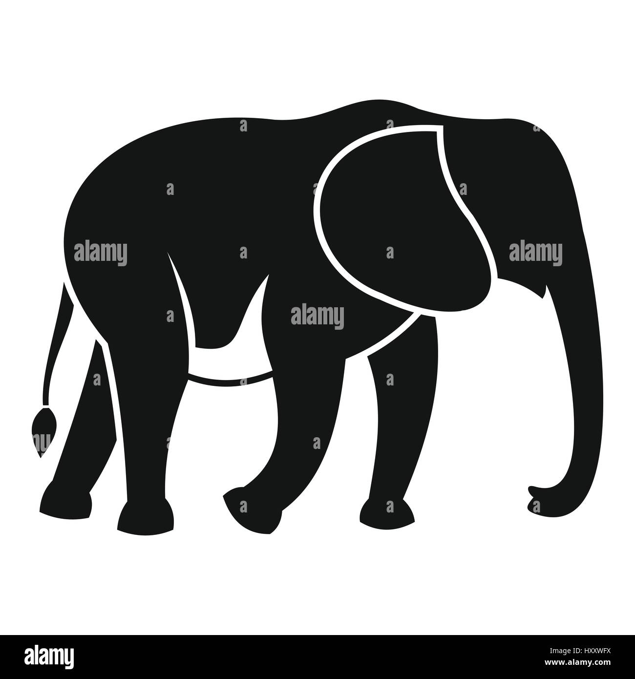 Wild elephant icon, simple style Stock Vector Image & Art - Alamy
