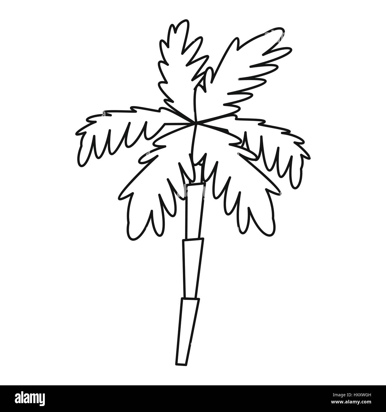 Palm icon, outline style Stock Vector Image & Art - Alamy