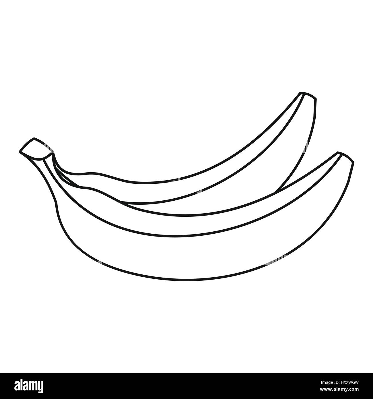 Banana fruit icon, outline style Stock Vector Image & Art - Alamy