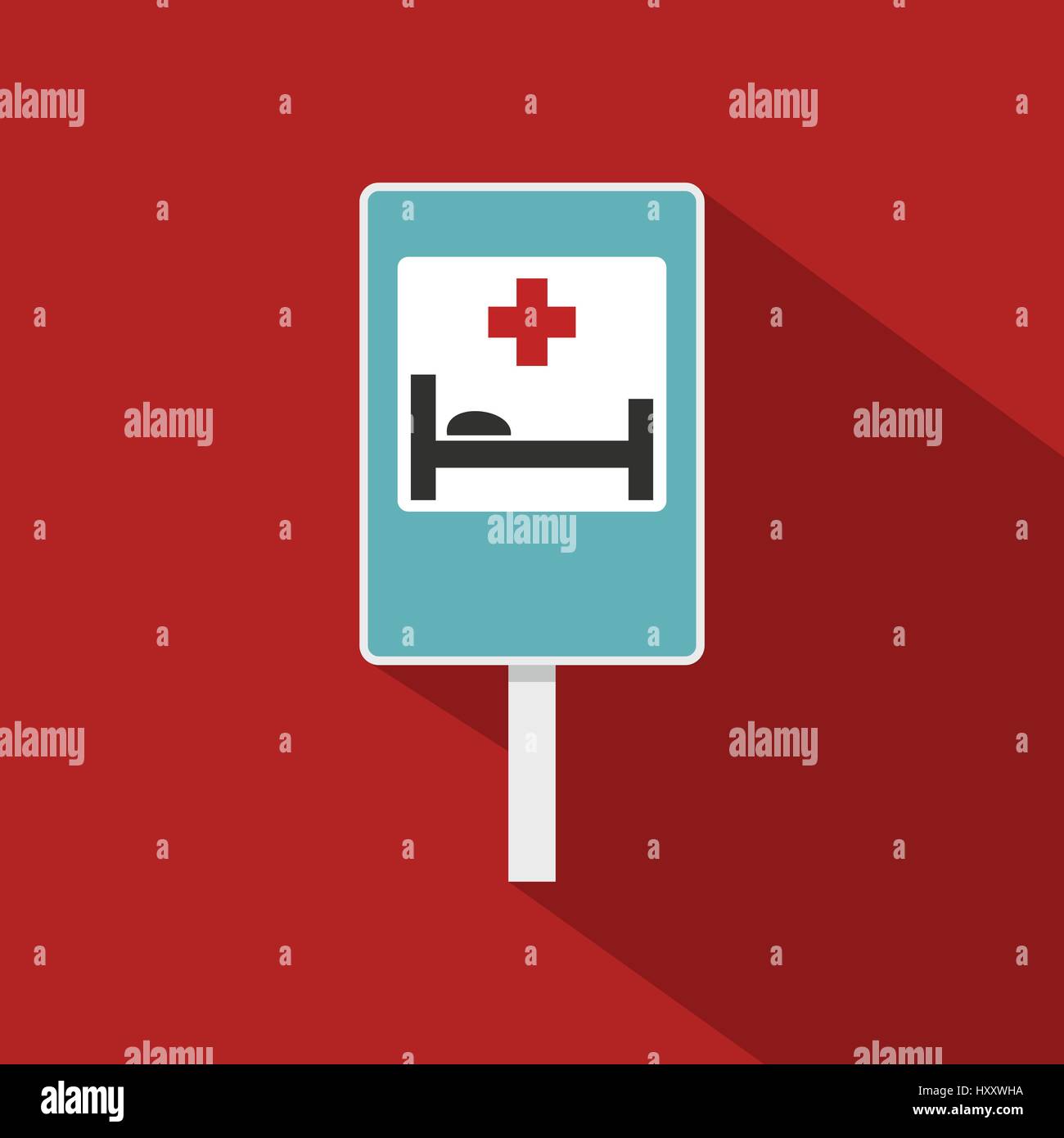 Hospital roadsign Stock Vector Images - Alamy