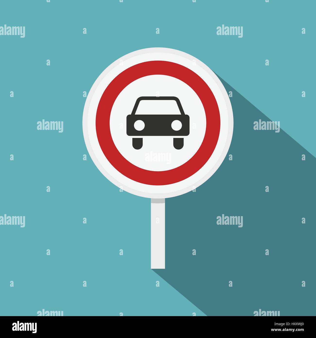 Prohibited motor vehicles Stock Vector Images - Alamy