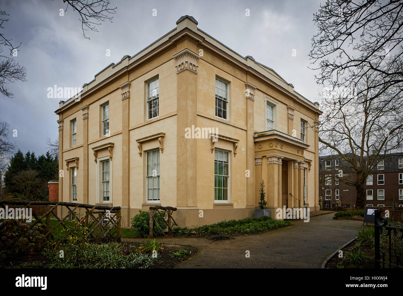 Exterior Elizabeth Gaskell's House Grade II* listed neoclassical villa ...