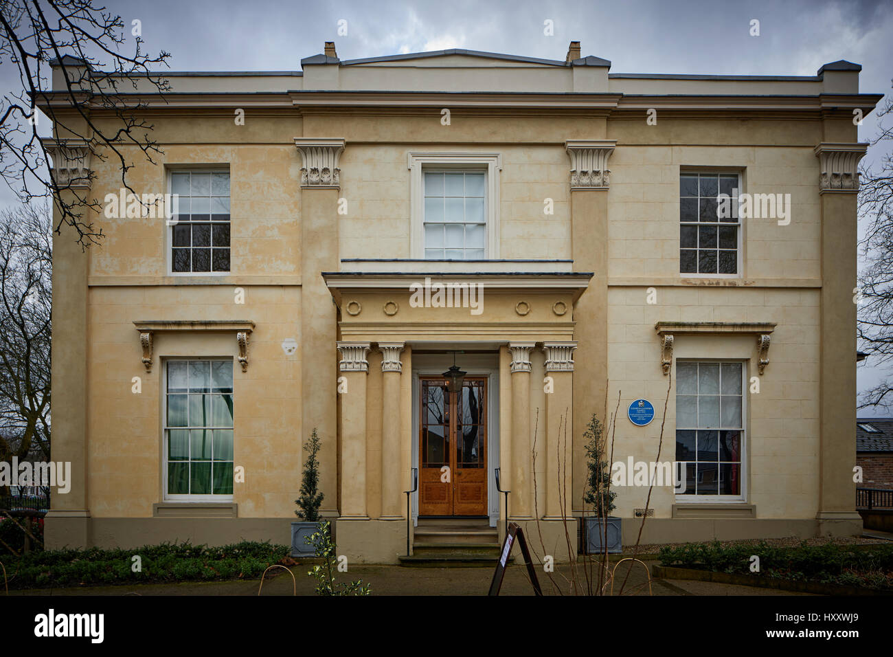 Exterior Elizabeth Gaskell's House Grade II* listed neoclassical villa ...