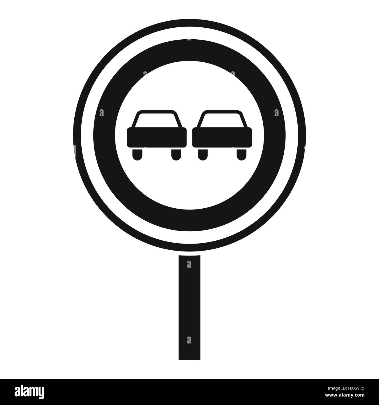 Overtaking prohibited Cut Out Stock Images & Pictures - Alamy