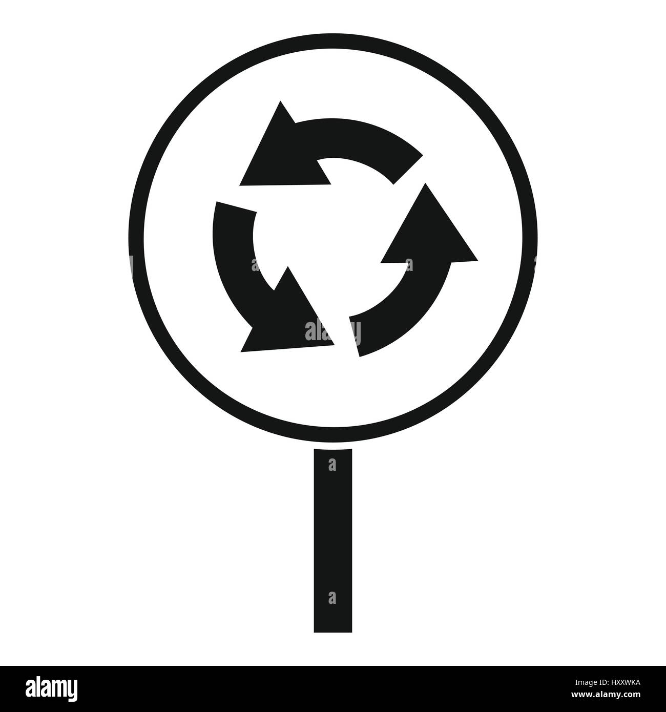 Circular motion road sign icon, simple style Stock Vector Image & Art ...