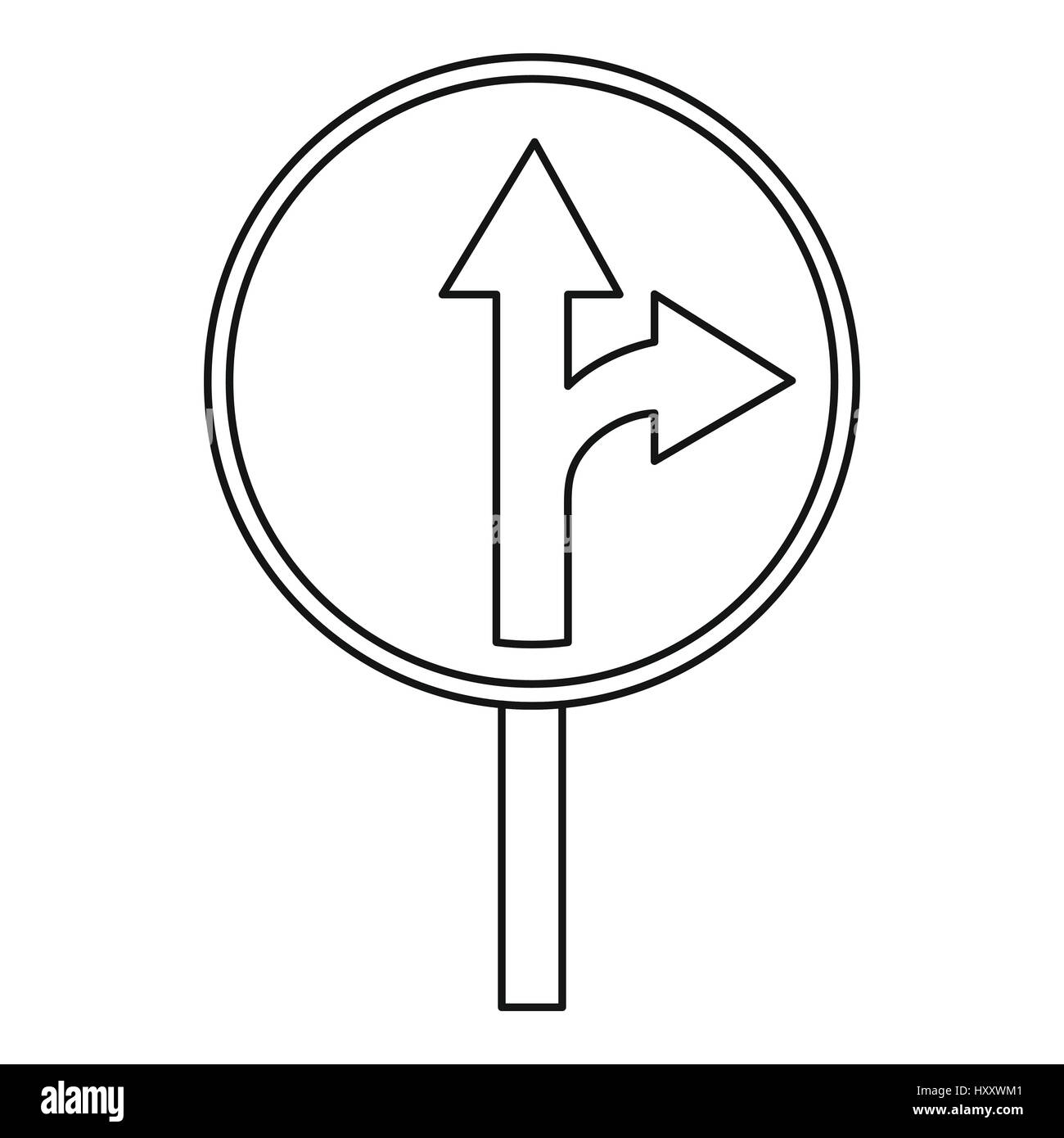 Alternative route sign Cut Out Stock Images & Pictures - Alamy