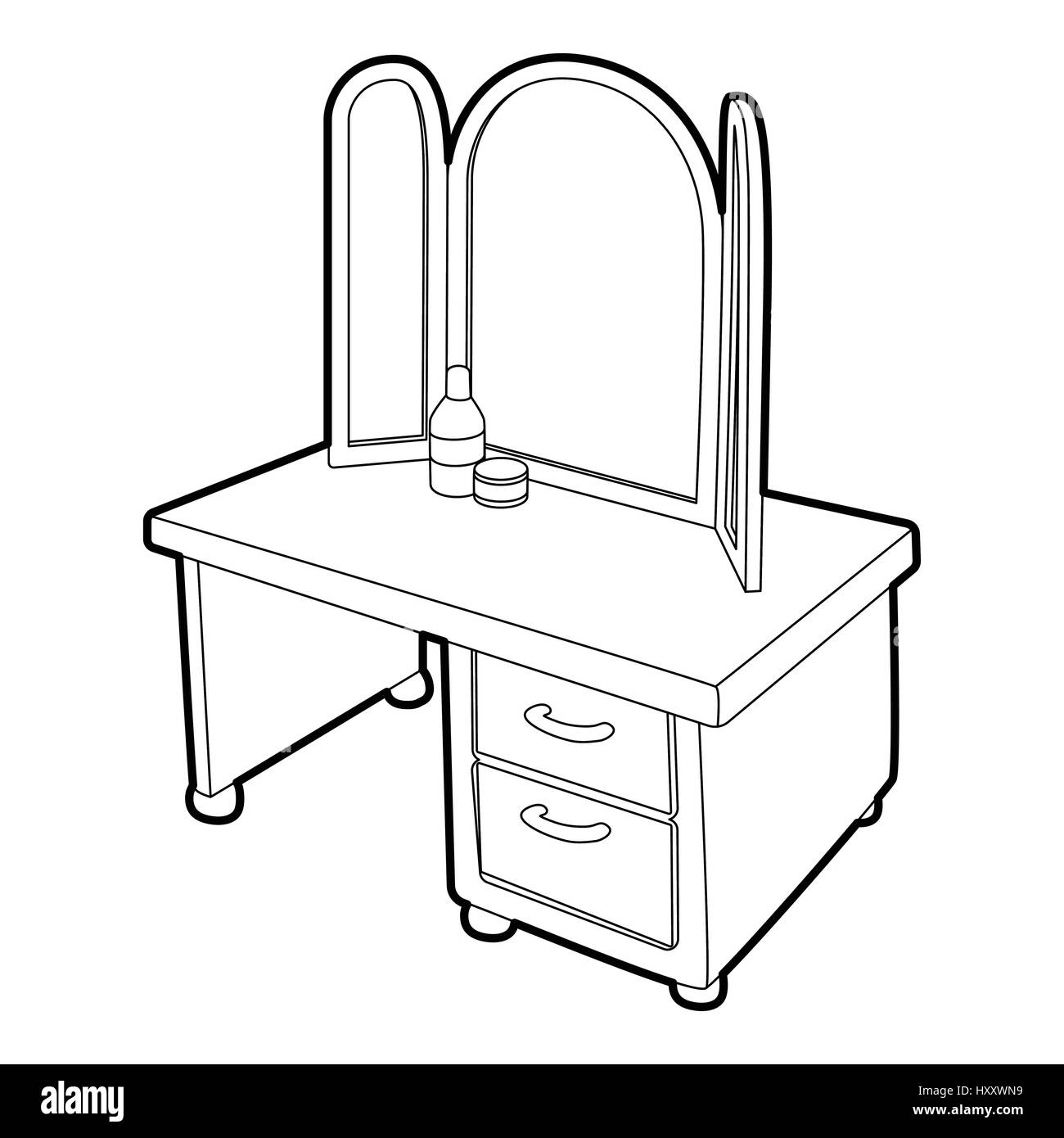 Dressing table bedroom modern Black and White Stock Photos & Images - Alamy