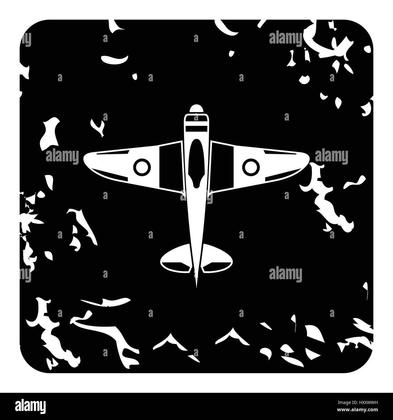Army plane icon, grunge style Stock Vector Image & Art - Alamy