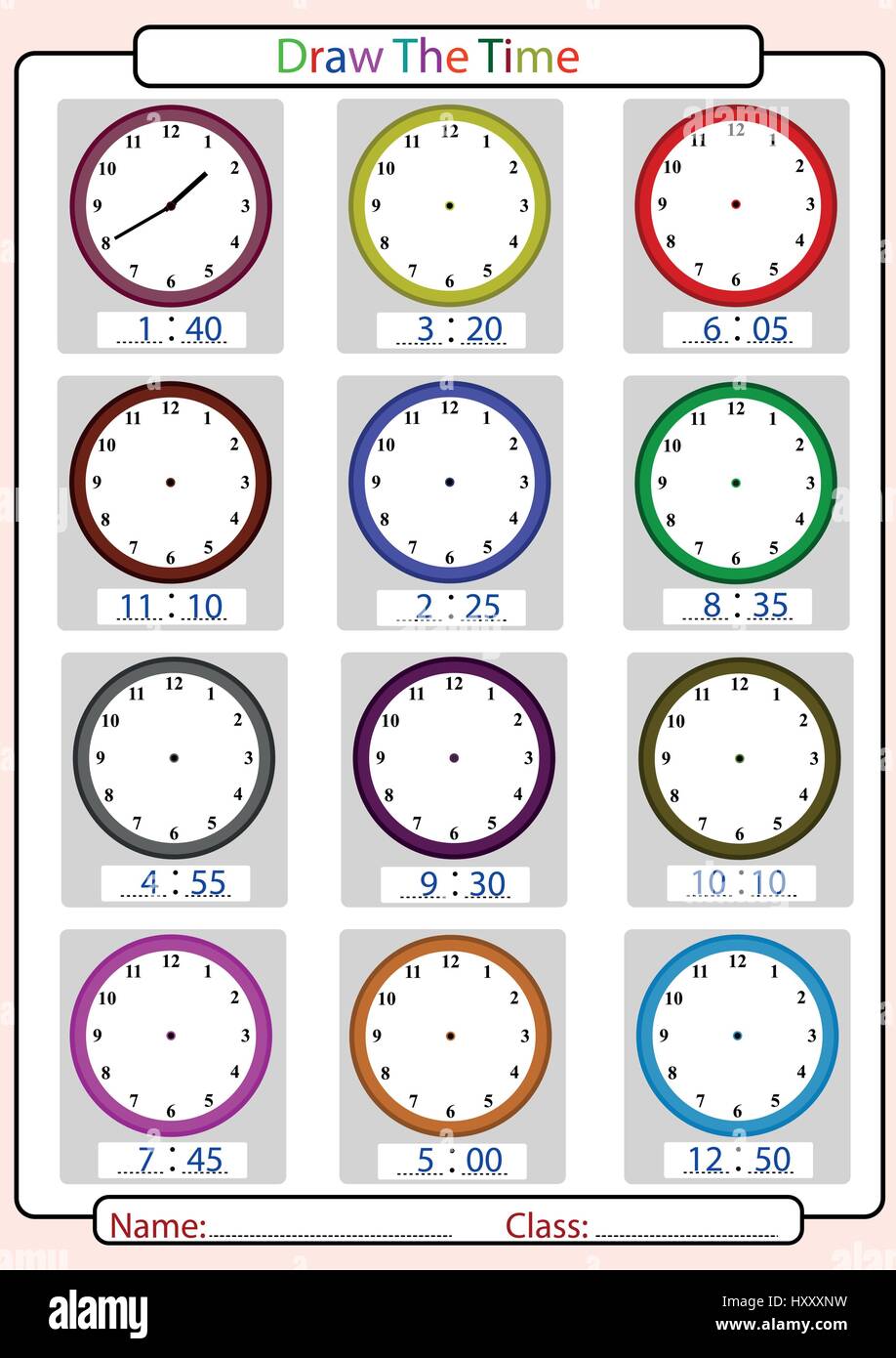 Quarter to eleven Stock Vector Images - Alamy