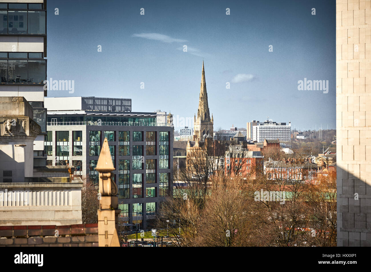The New Bailey development area in Manchester city centre looking into ...