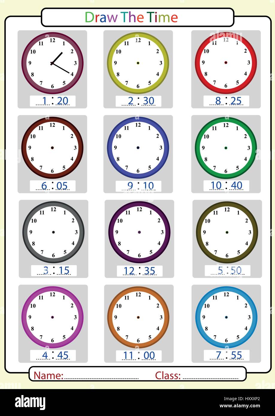 In school child learning math Stock Vector Images - Alamy