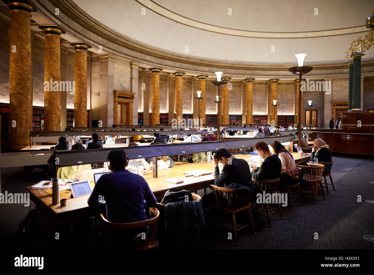 Manchester Central library central Wolfson Reading Room Stock Photo - Alamy