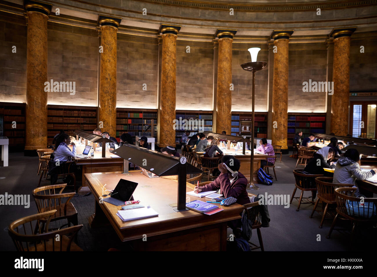 Manchester Central library central Wolfson Reading Room Stock Photo - Alamy