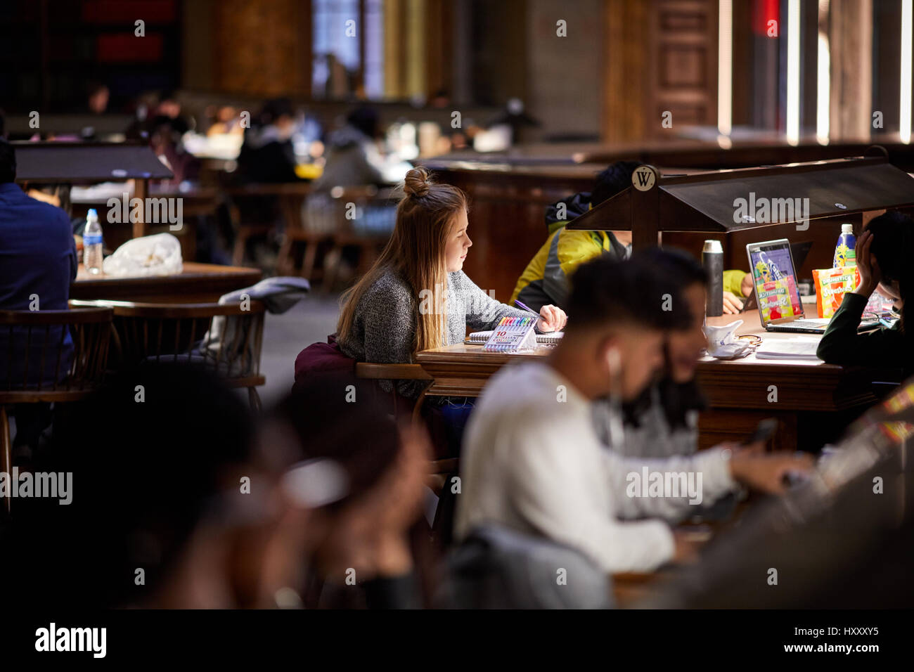 Manchester Central library central Wolfson Reading Room Stock Photo - Alamy