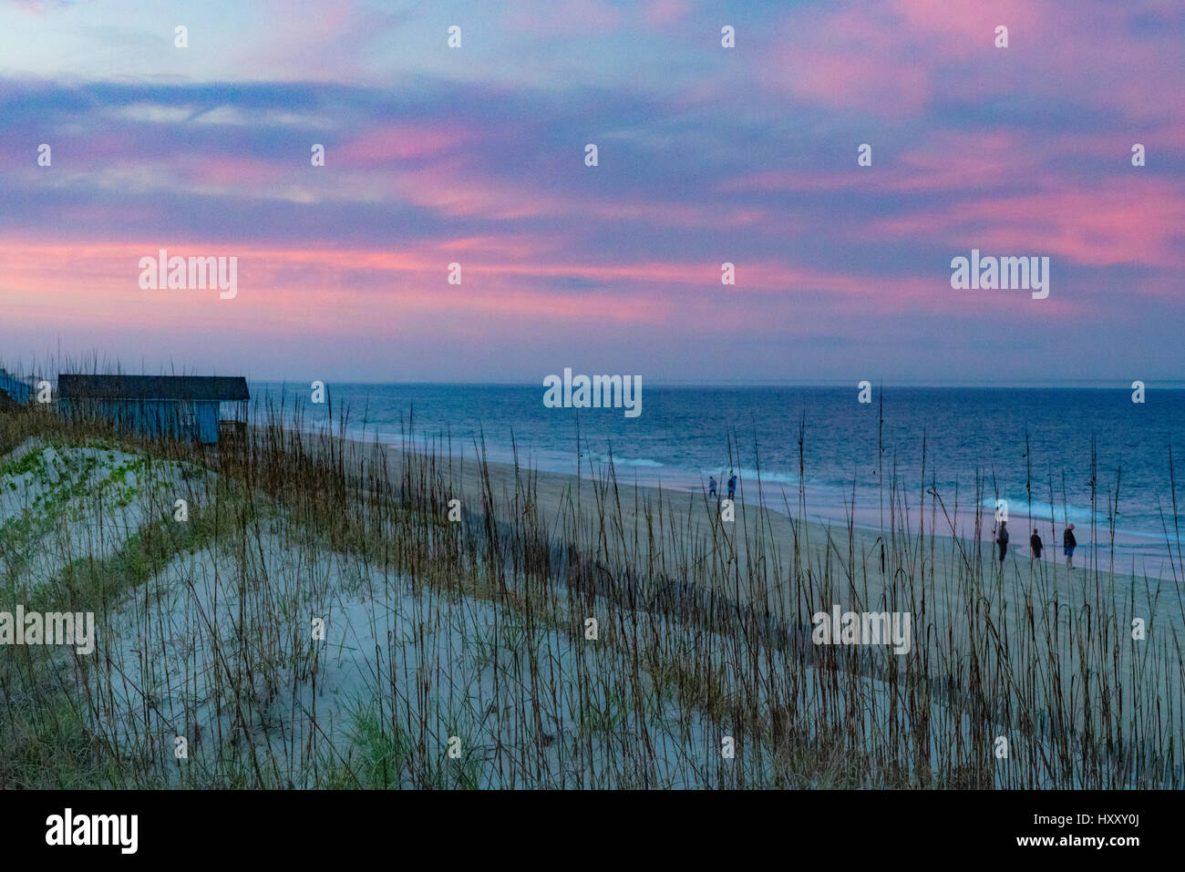 Sunset at the beach in NC's Outer Banks Stock Photo - Alamy