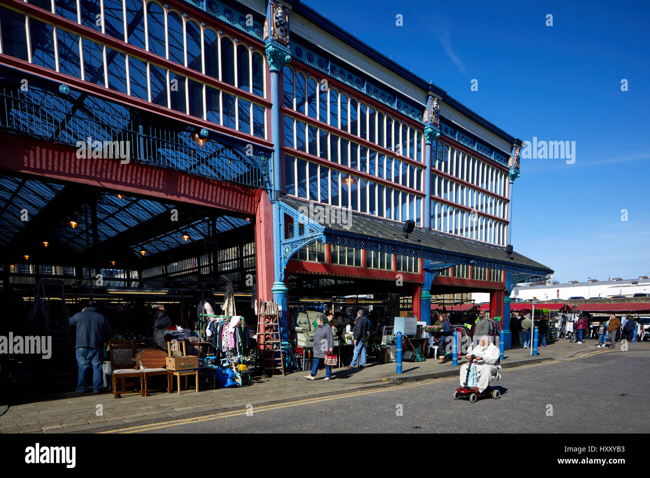 Victorian Open Market Hall, Huddersfield town centre a large market ...