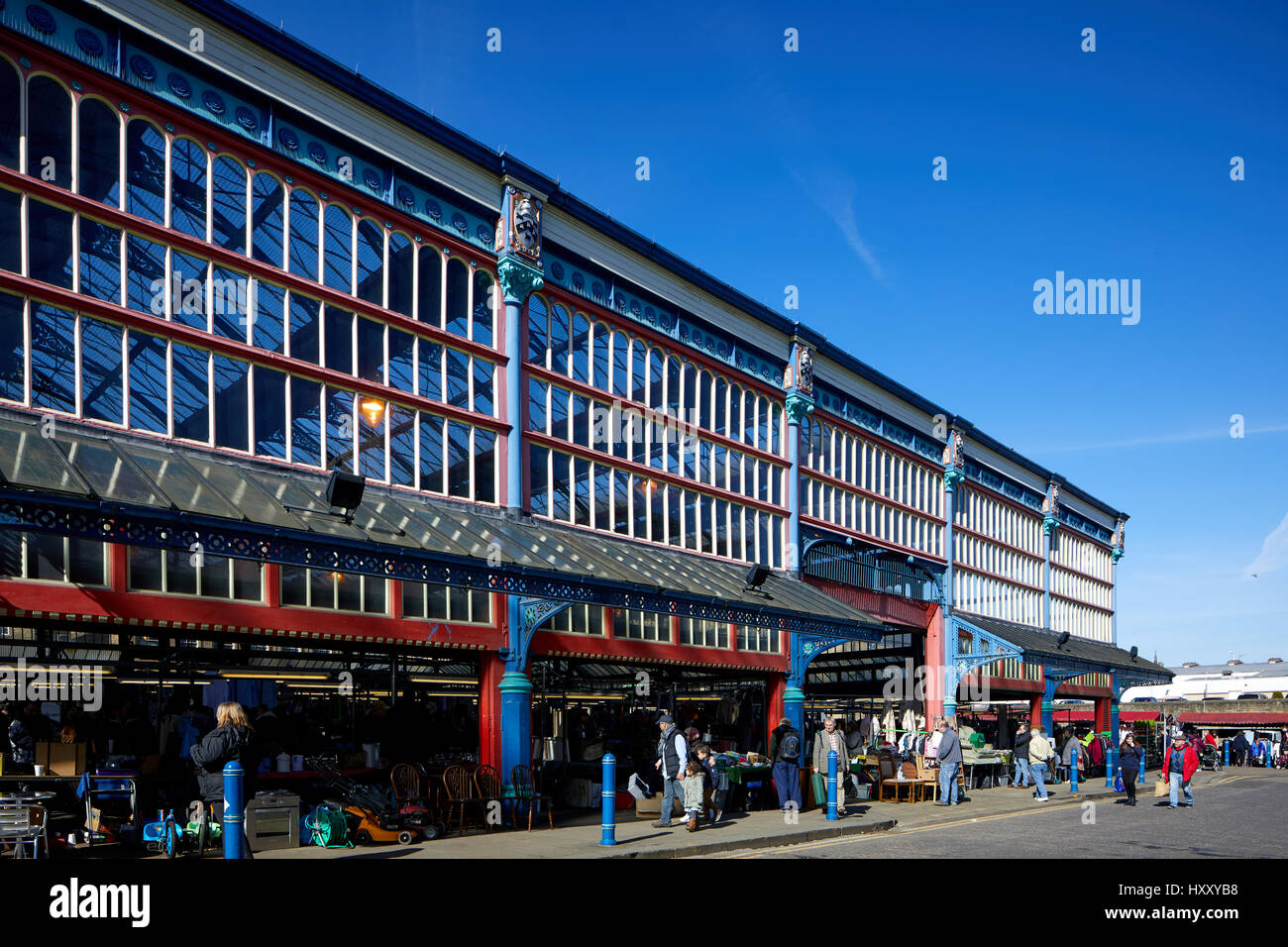 Victorian Open Market Hall, Huddersfield town centre a large market ...
