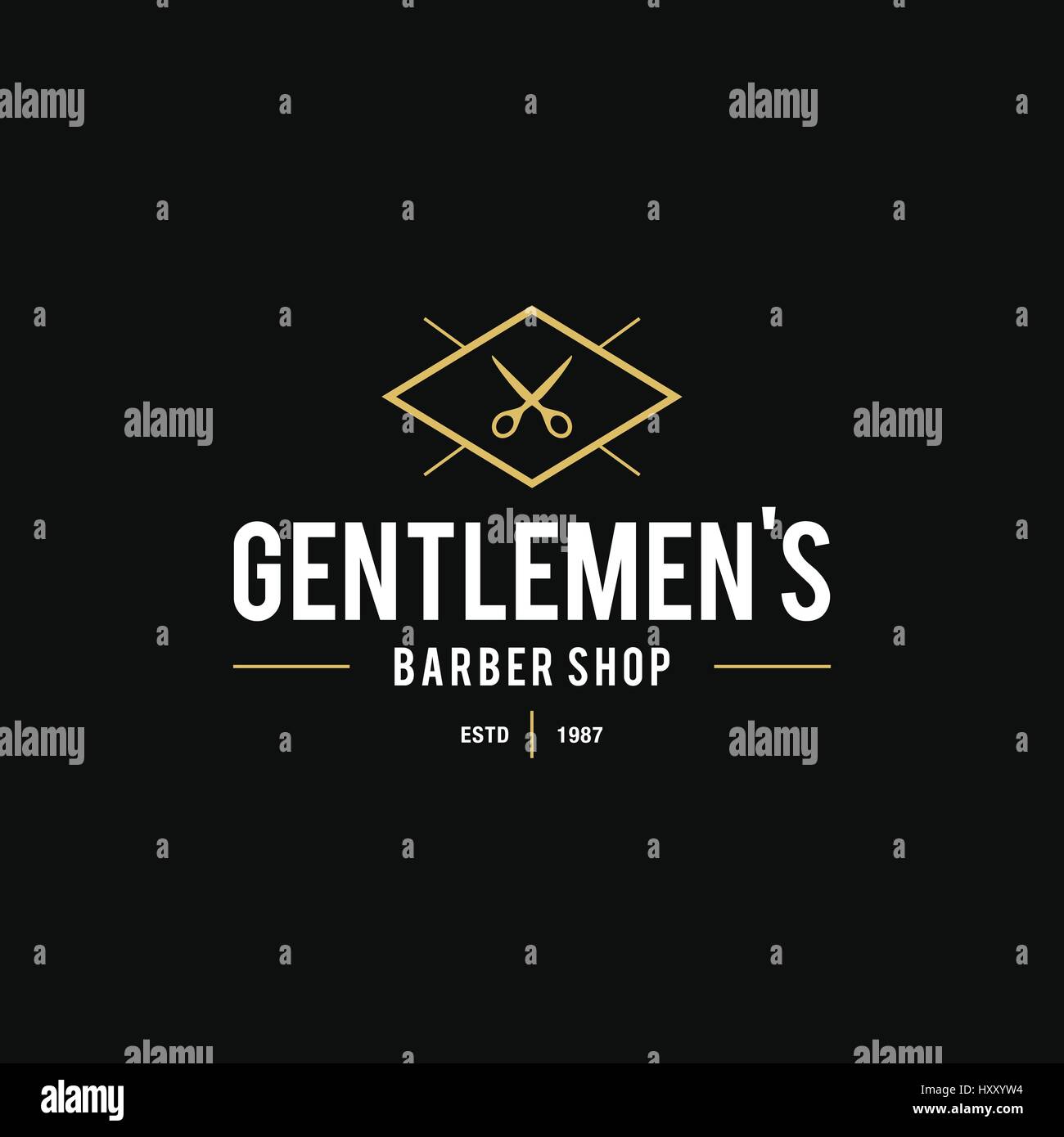 Elegant man in barber shop Stock Vector Images - Alamy