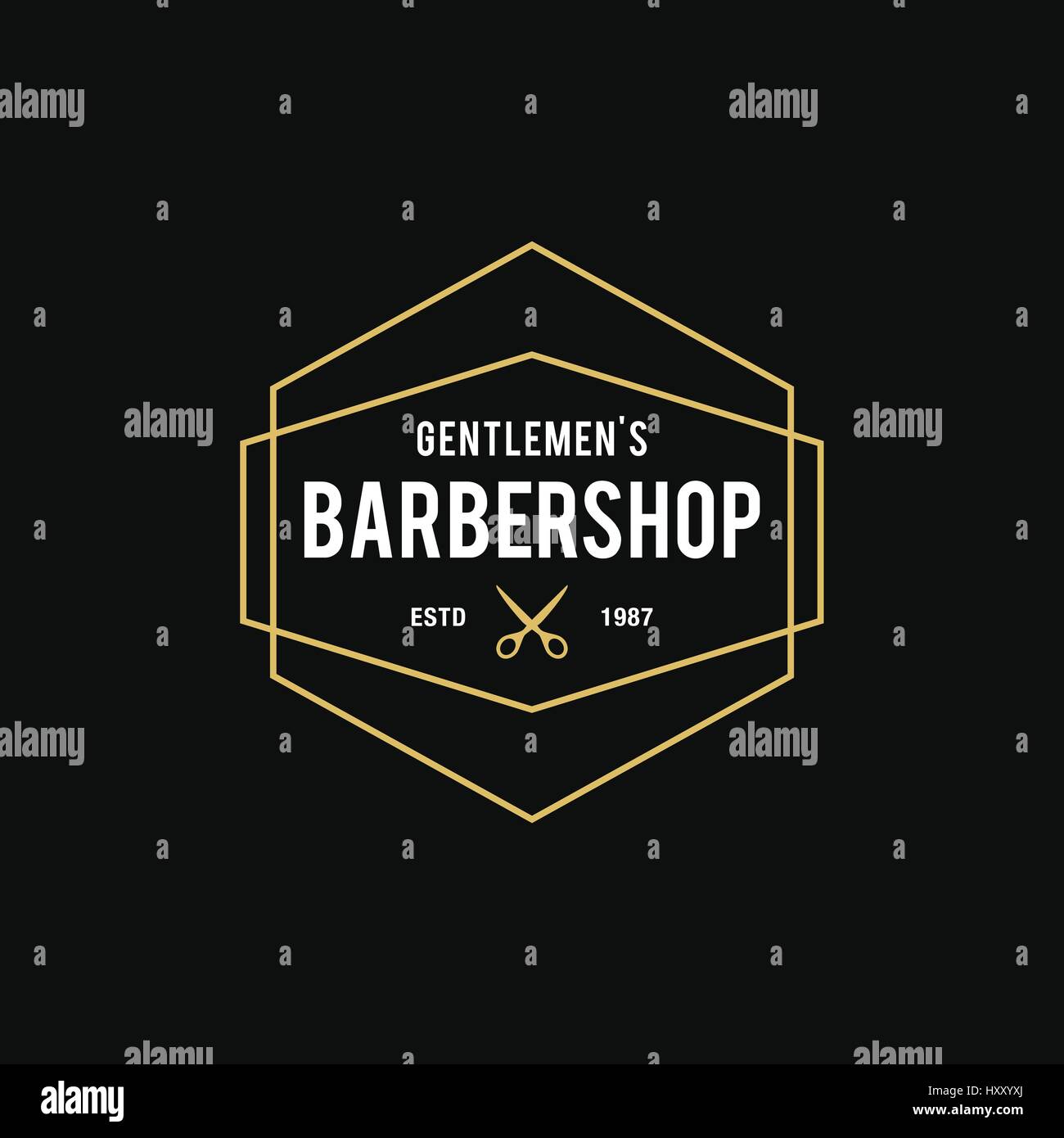 Retro Vintage Barber Shop Badge and labels Stock Vector Image & Art - Alamy
