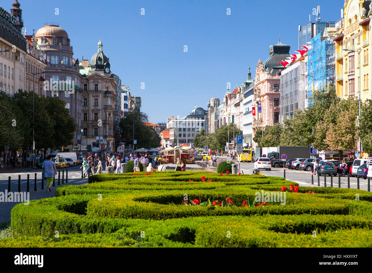 Prague wenceslas square hi-res stock photography and images - Alamy
