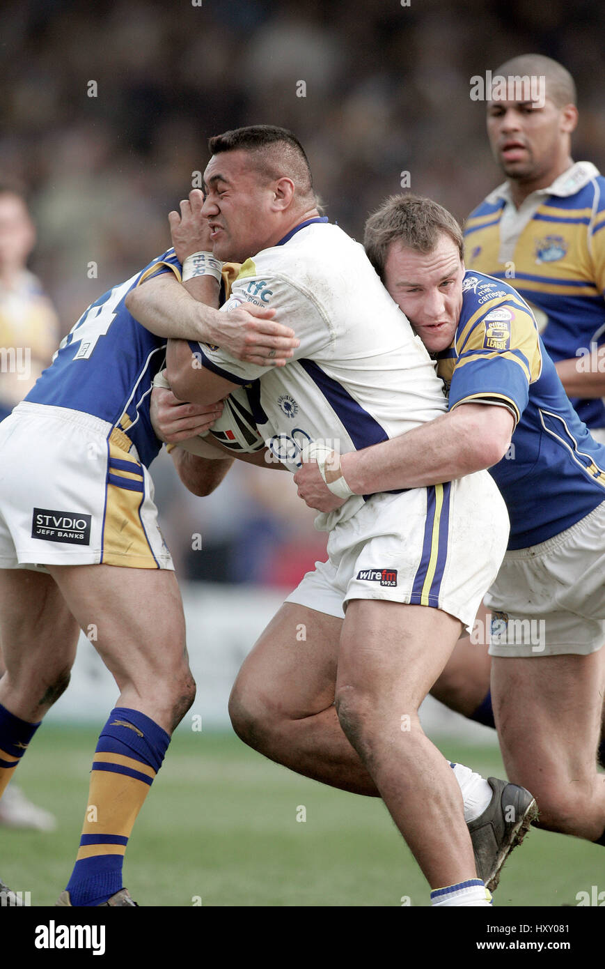 DANNY LIMA GARETH ELLIS LEEDS RHINOS V WARRINGTON 02 April 2005 Stock ...