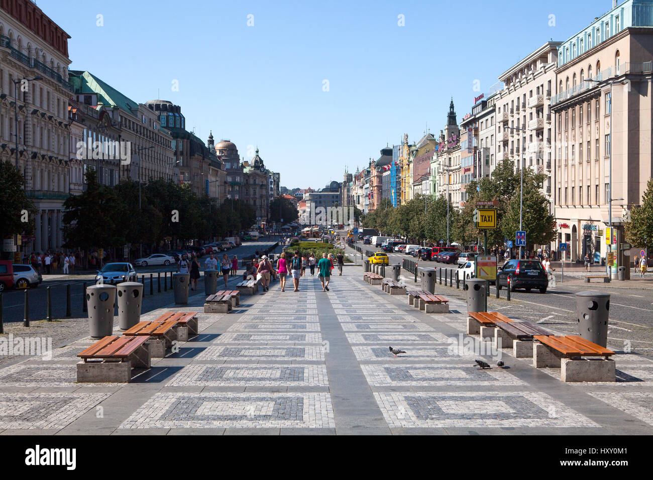 Wenceslas Square, Prague, Czech Stock Photo - Alamy
