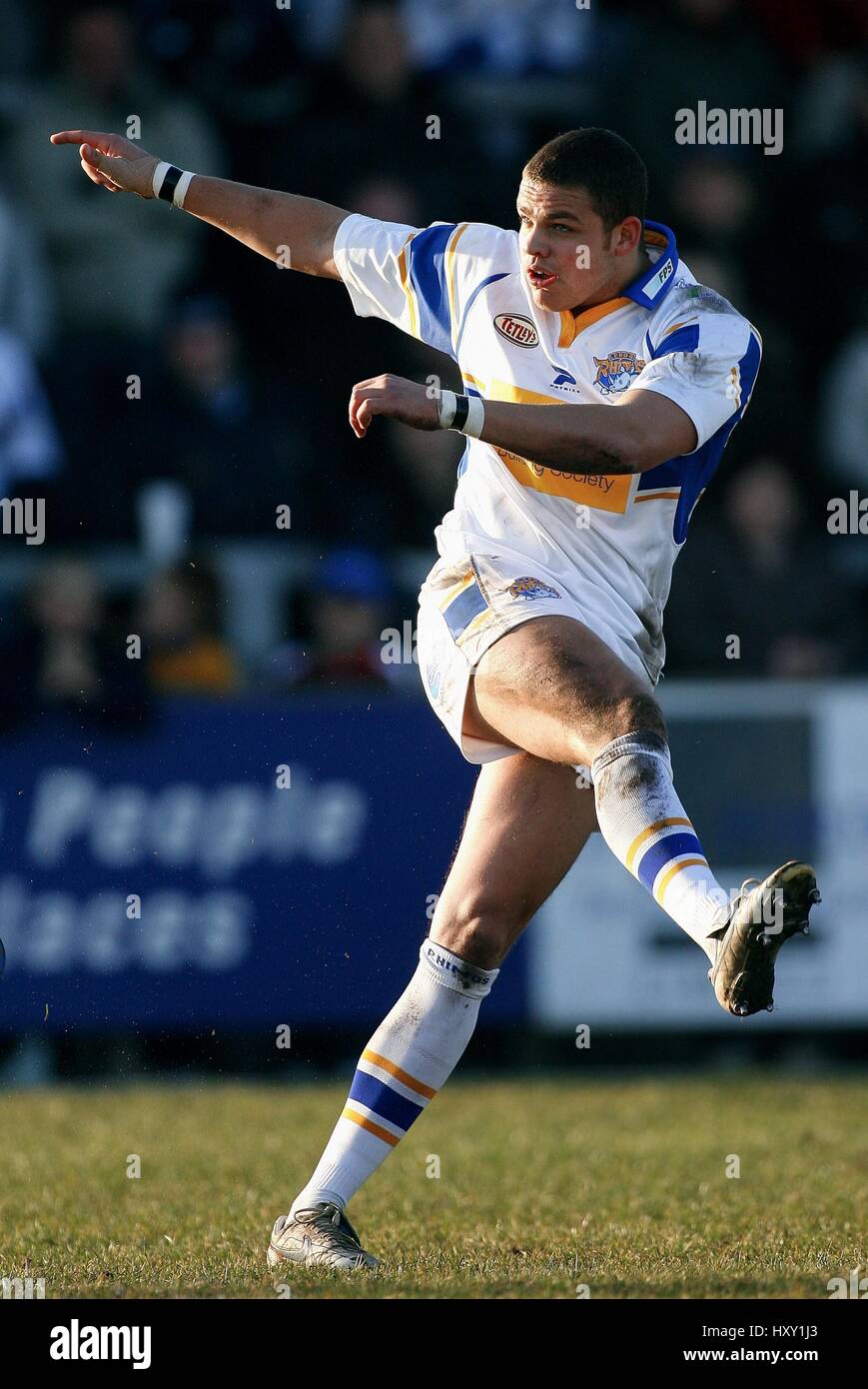 JORDAN TANSEY LEEDS RHINOS RLFC THE HUNTINGTON STADIUM YORK ENGLAND 04 ...