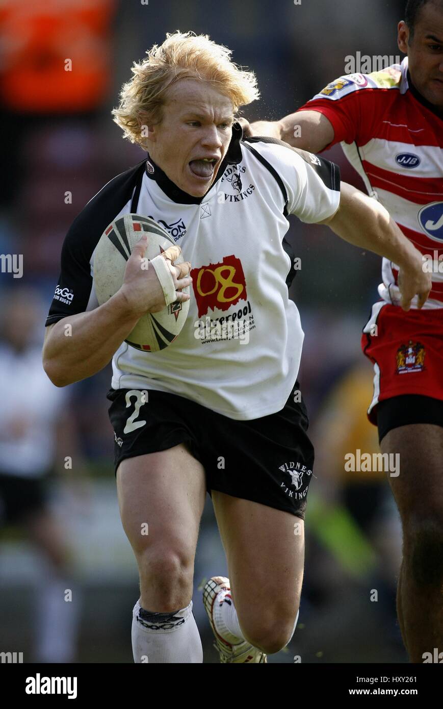 DAMIEN BLANCH WIDNES VIKINGS RLFC THE HALTON STADIUM WIDNES ENGLAND 01 ...
