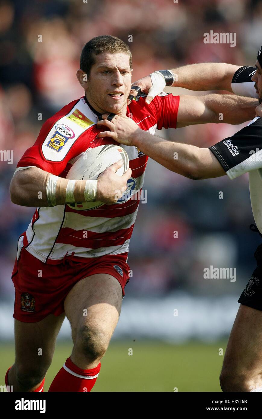 BRYAN FLETCHER WIGAN WARRIORS RLFC THE HALTON STADIUM WIDNES ENGLAND 01 ...