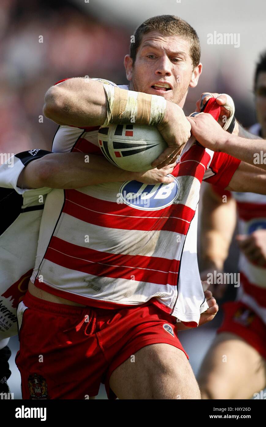 BRYAN FLETCHER WIGAN WARRIORS RLFC THE HALTON STADIUM WIDNES ENGLAND 01 ...