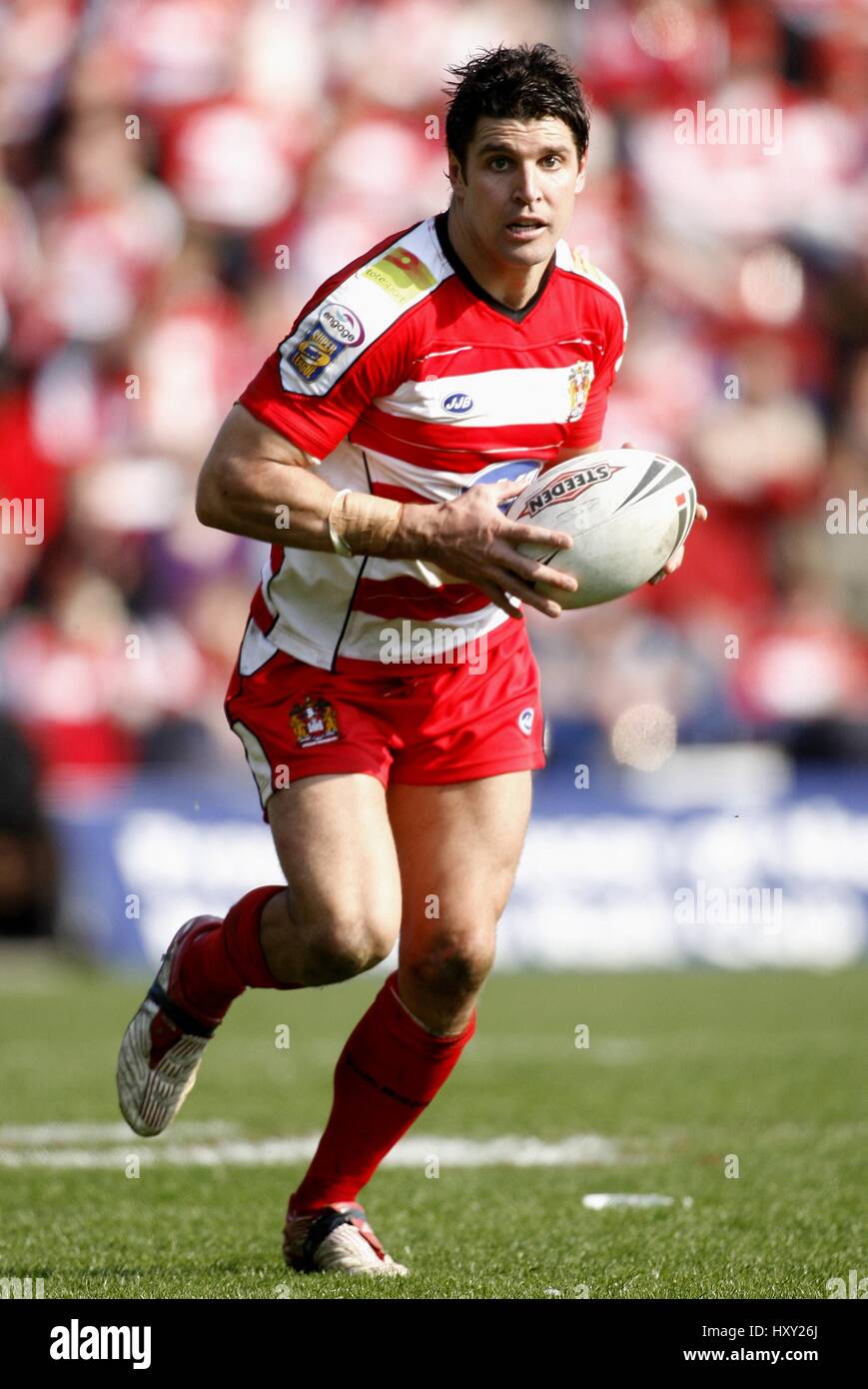 TRENT BARRETT WIGAN WARRIORS RLFC THE HALTON STADIUM WIDNES ENGLAND 01 ...
